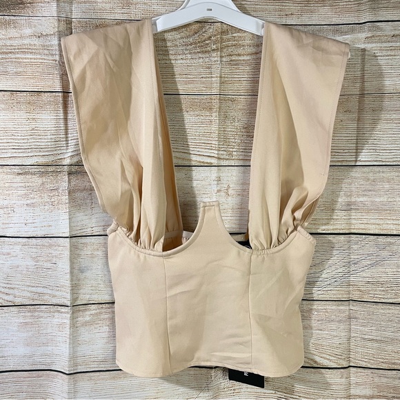 PrettyLittleThing | Tops | Prettylittlething Underbust Woven Crossover ...